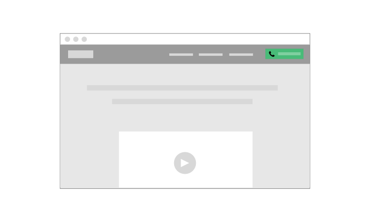 Add your phone number to your header | Landingfolio
