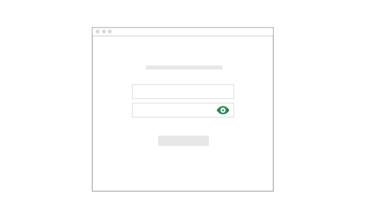 Add a little button to make the password visible | Landingfolio