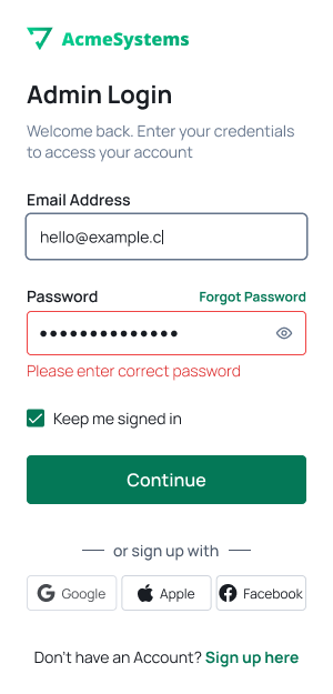 Figma Authentication Components | Figcomponents