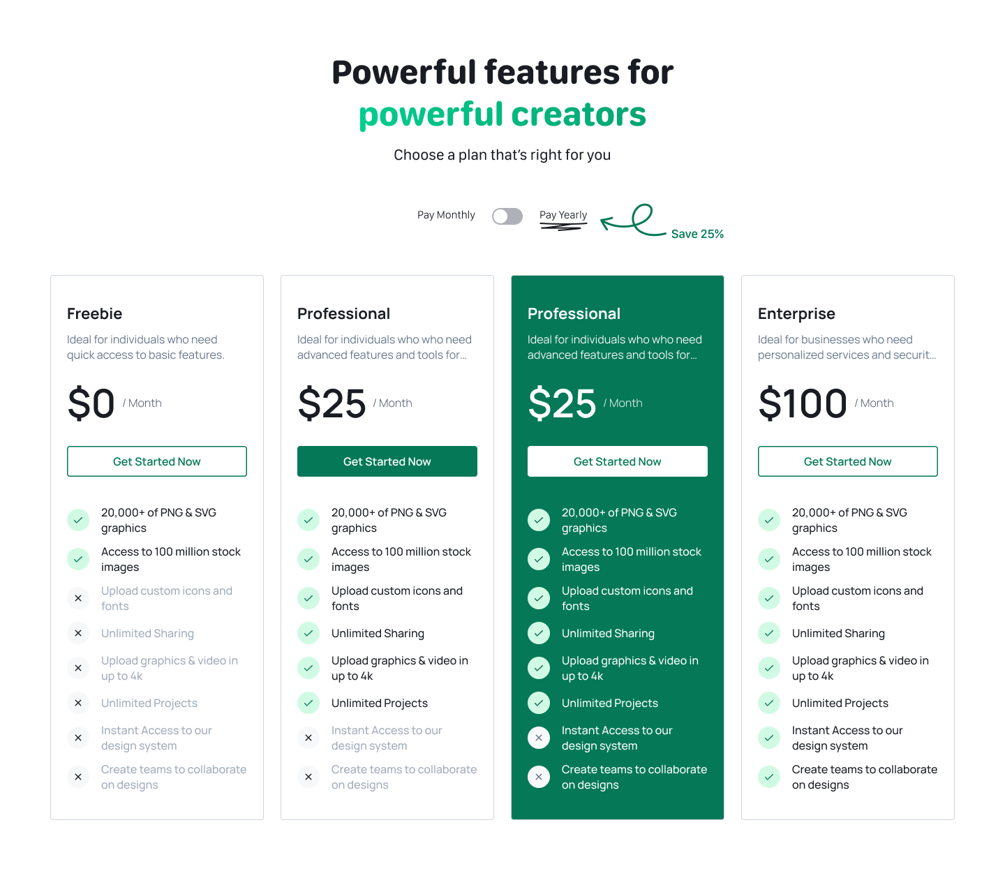 Figma Pricing Components | Figcomponents