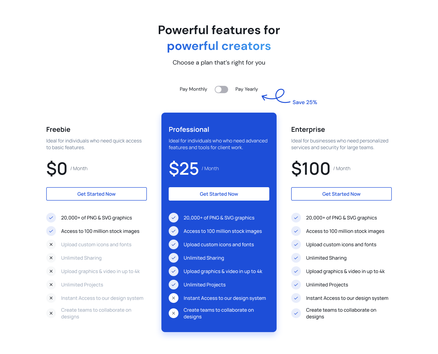 Figma Pricing Components | Figcomponents
