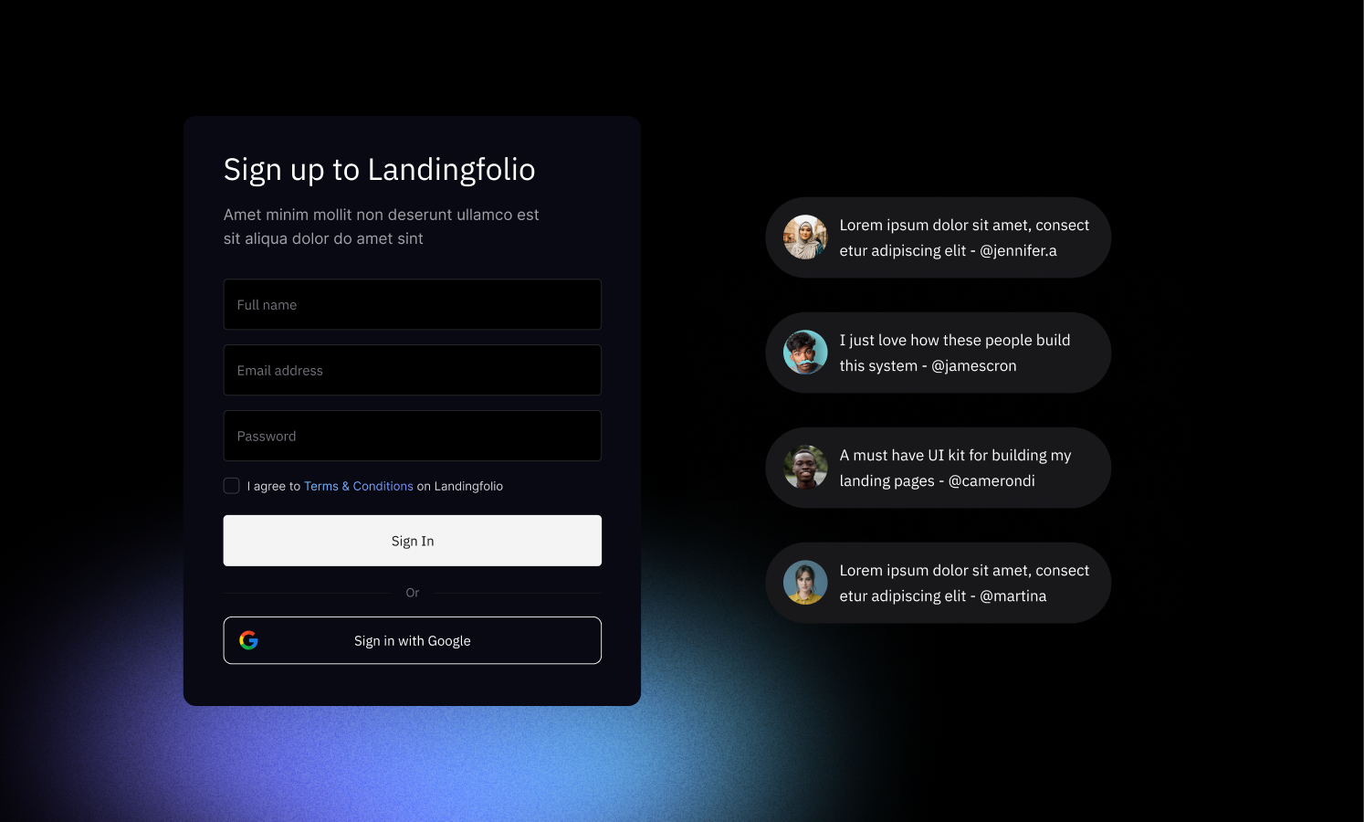Figma Sign Up Components | Figcomponents
