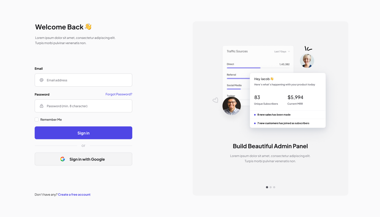 Figma Authentication Components | Figcomponents