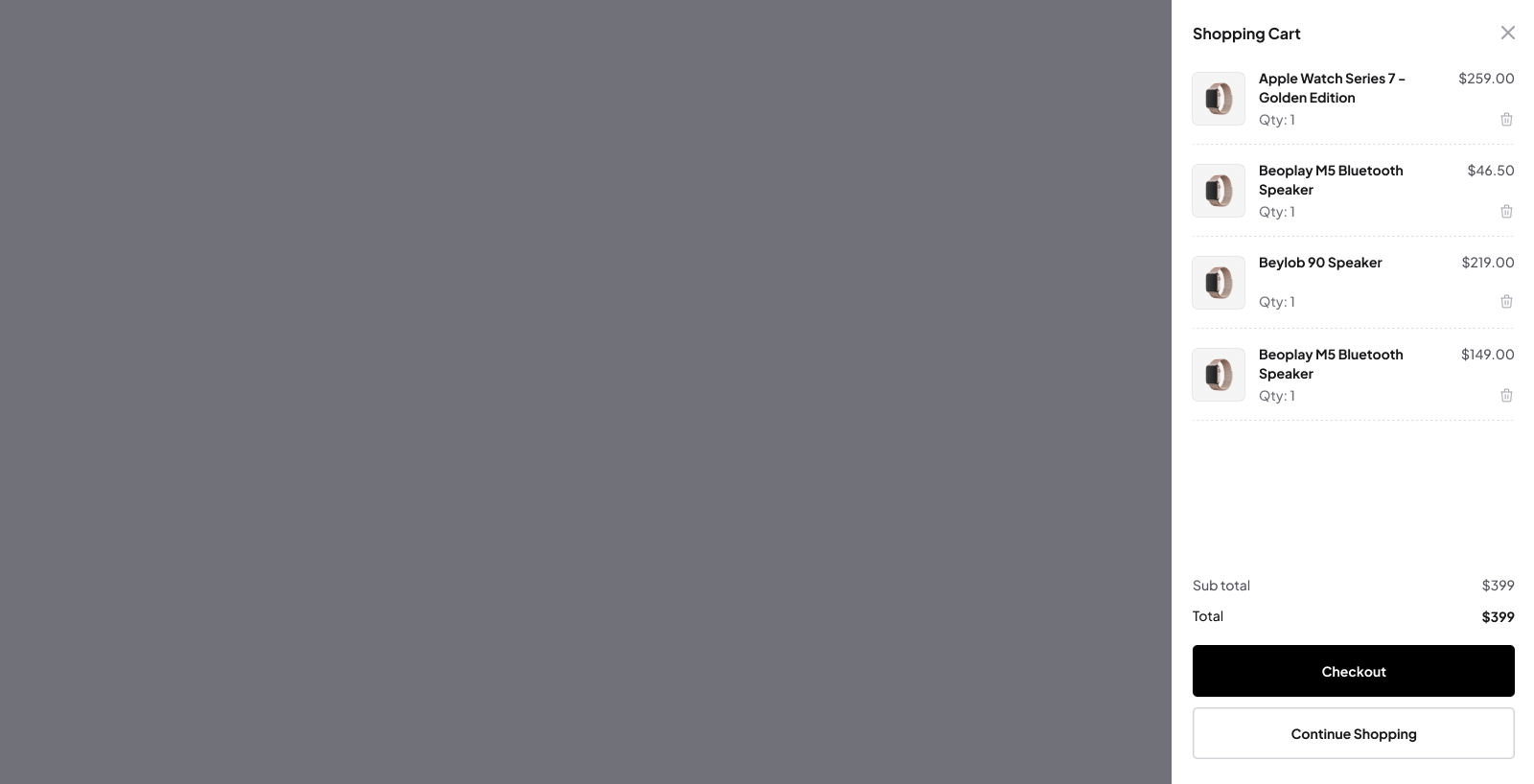 Figma Cart Components | Figcomponents