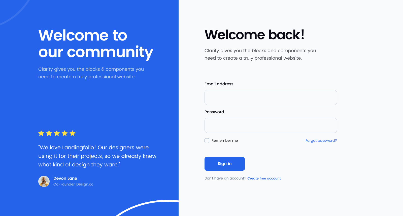 Figma Sign In Components | Figcomponents