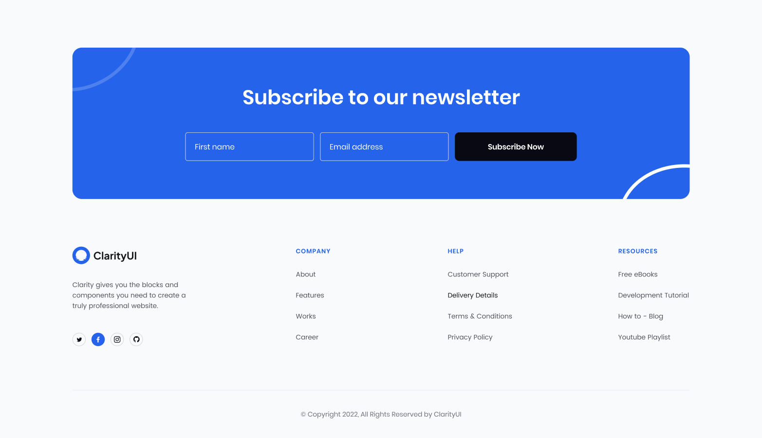 Figma Footer Components | Figcomponents